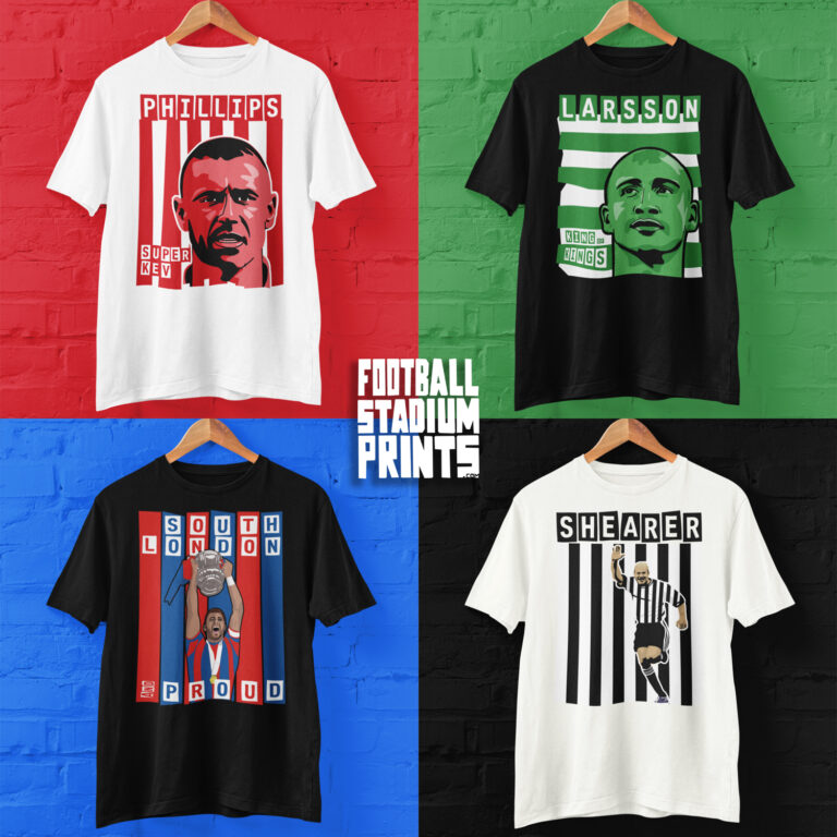 Shop Football Prints, T-Shirts & Mugs | Legends, Stadiums, Teams